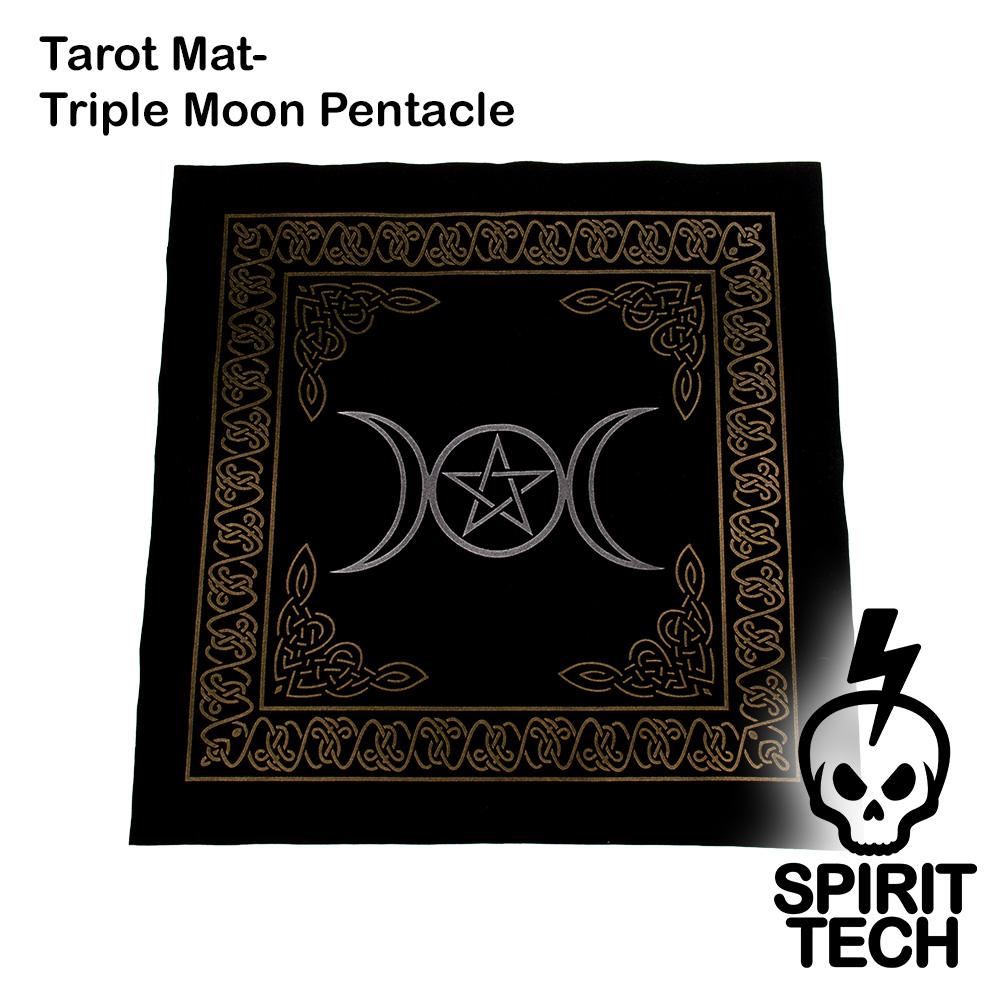 Tarot Mat- Triple Moon Pentacle - Spirit Tech