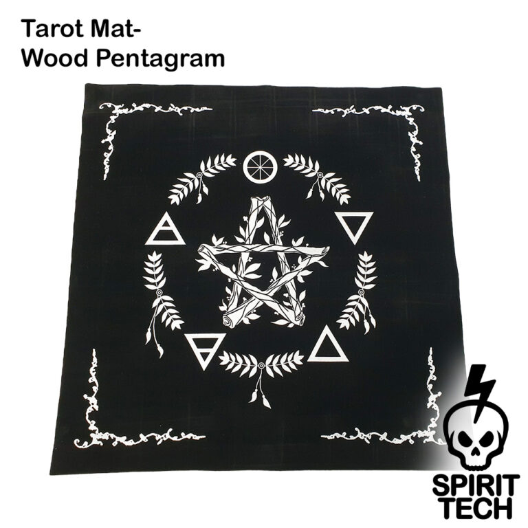 Tarot Mat- Wood Pentagram - Spirit Tech